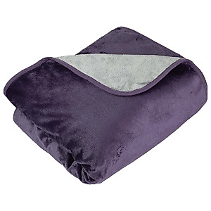 Lavish Home Waterproof Blanket - 80x80 King-Size Blanket for Kids, Pets, and Outdoors - Throw Blanket for Bed, Couch, Chair and Car (Purple)