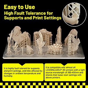 XIAOJIN 8K Resin with High Precision and Sharp Details, Easy Print and Cleaning 3D Printer Resin with Low Odor, Low Water Absorption Rigid Resin, Suitable for Beginners, Peach Color 1000g