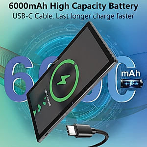 2024 Newest Android Tablet, 10 Inch Tablet with Keyboard, 4G Cellular Tablets 64GB Storage 512GB Expandable, 4G RAM Octa-Core 13MP Camera, Large Battery, Keyboard Mouse Case Stylus, WIFI Bluetooth GPS