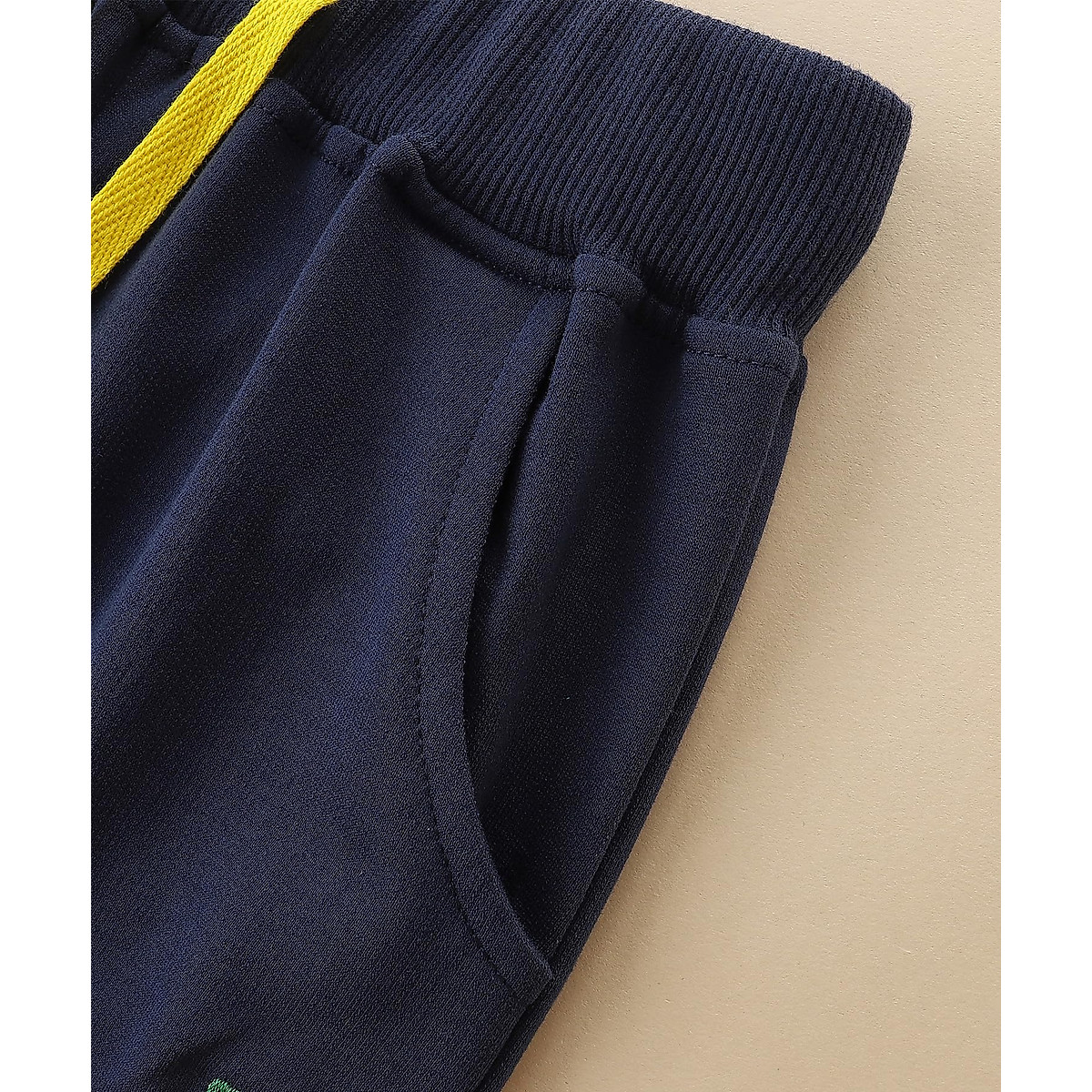 Bumeex Kids Little Toddler Boys Clothes Sweatpant Pants Cotton Jogger Sweat Pant Outfits Clothing Navy Dinosaur and Excavator 3t