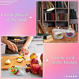 Tanlade 8 Pcs Glass Candy Jar with Lid Halloween Candy Bowl with Lids Crystal Candy Jar with Cover Cute Snack Candy Dish for Halloween Home Party Wedding Decoration, 260ml/ 9oz(Clear)