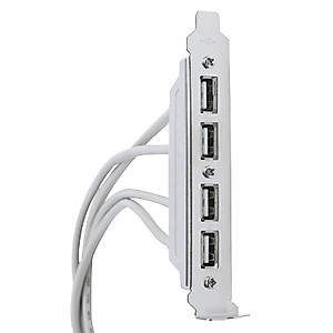 Antrader 4 Ports USB 2.0 Port Slot Plate Adapter Panel Cable Female Screw to Motherboard 9pin Header Panel Mount Cable Copper Extender Cable 30cm Long 2pcs