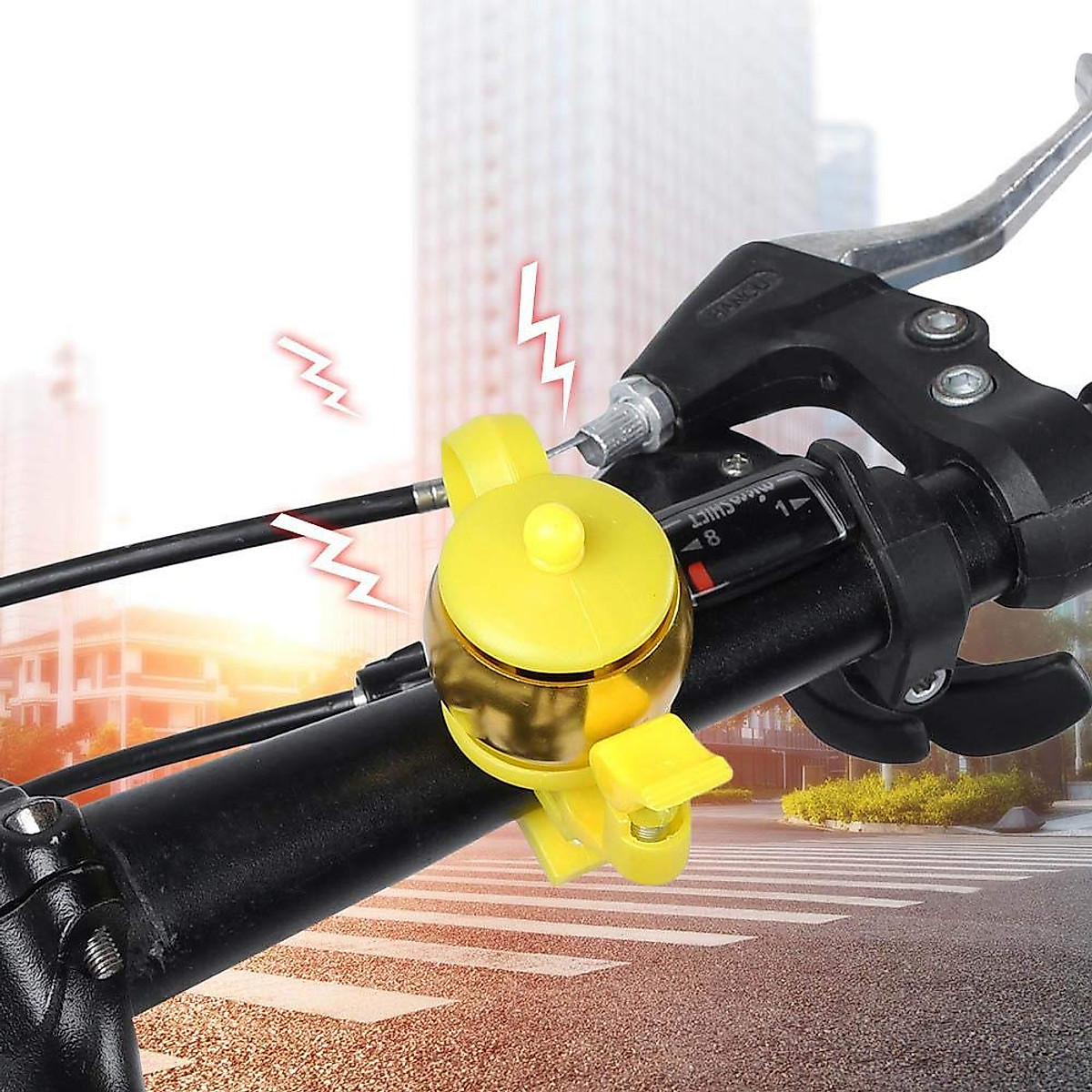 Aluminum Alloy Bells Ultralight Teapot Bike Bells Mountain Handlebar Alarm Bell Bike Accessory (Gold)