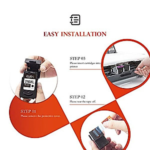 ejet Remanufactured 210XL and 211XL Ink Cartridges Replacement for Canon 210XL 211XL Combo for PIXMA IP2702 MP230 MP240 MP250 MP280 MP480 MP490 MP495 MX320 MX330 MX340 Printer (1 Black, 1 tri-Color)