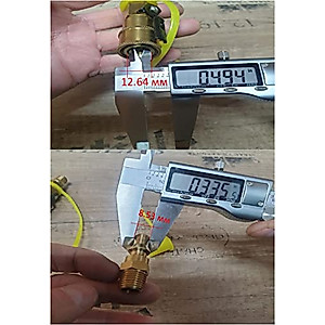 AuPro 1/4 Gas Port Plug and Dust Cap 1/4In Quick Disconnect Connect Propane Natural LP, Yellow, 3/8In