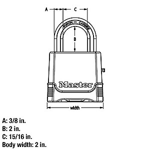 Master Lock Outdoor Combination Lock, Heavy Duty Weatherproof Padlock, Resettable Combination Lock for Outdoor Use, Silver, M176XDLH