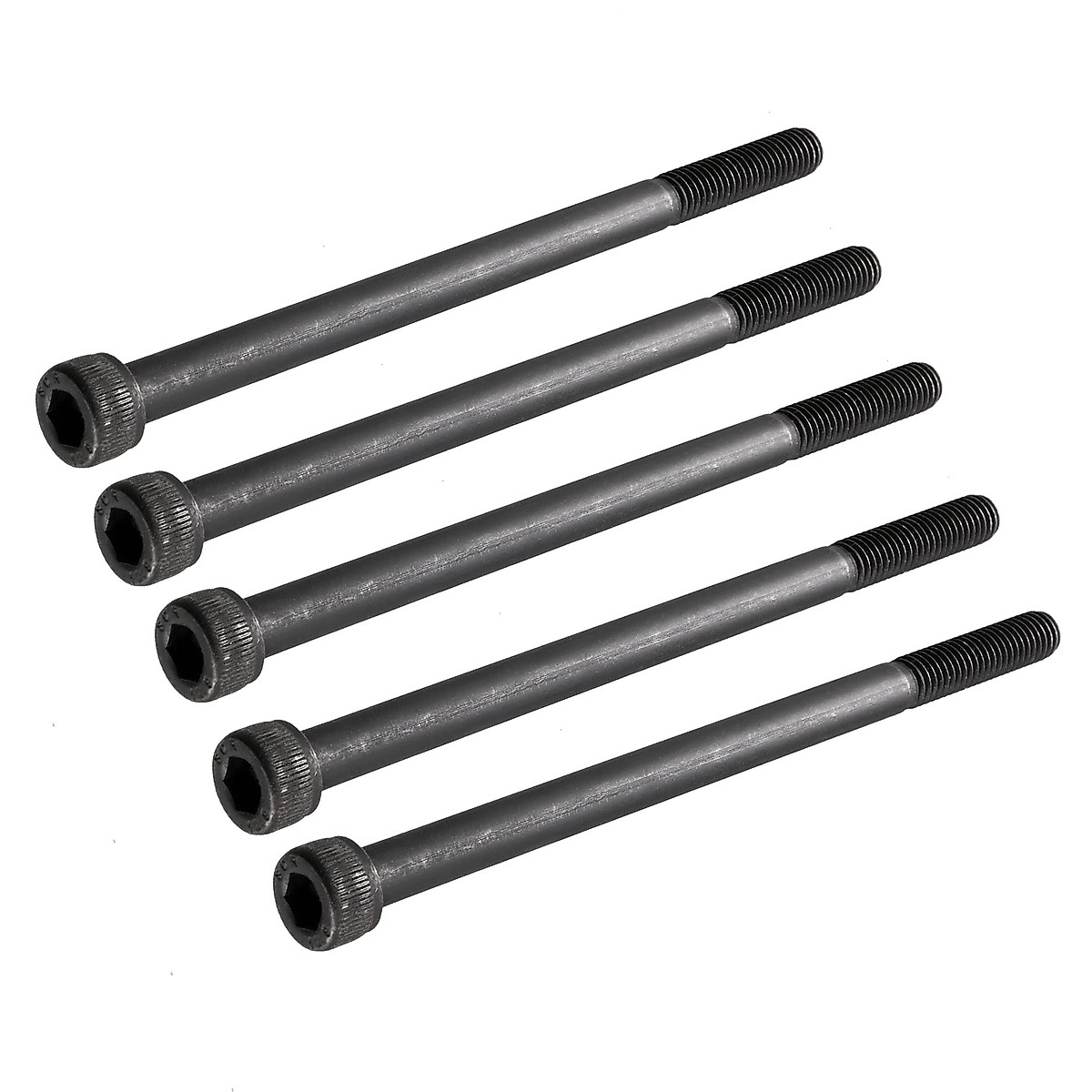 uxcell M6 x 100mm Alloy Steel 12.9 Grade Hex Socket Head Cap Machine Screw Bolt 5PCS