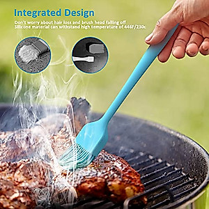 2 Pack Pastry Brush,Suruwu Silicone Basting Brushes Oil Sauce Marinades Butter Spreader with Steel Core, Temperature Resistant for Cake BBQ Grill Baking Kitchen Cooking, Dishwasher Safe