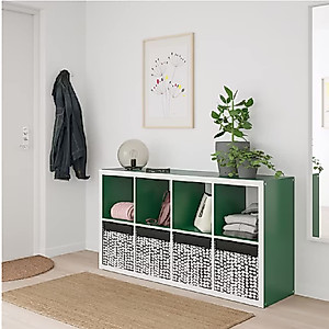 DRÖNA Storage Organizer Box Heavy Duty Black/White Polyester 13x15x13 "