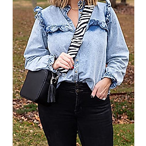 Pinafore Small Pebbled Vegan Leather Crossbody Bag (Black)