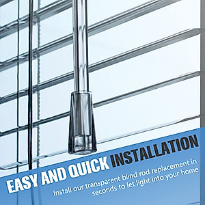 2 Pieces Blind Wand Vertical Blinds Replacement Parts Blind Rod with Hook and Grip Clear Blind Opener Long Window Blind Stick Tilt Rod (12 Inch, Plastic)