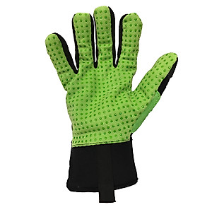 Ironclad KONG SDX2W-04-L Waterproof Oil and Gas Safety Impact Gloves, Large ,Black/Green