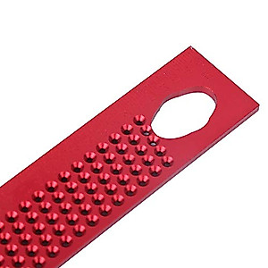 T-200 Woodworking Ruler L Square Ruler Aluminum Alloy Hole Ruler Measuring Tool Wear-Resistant Rust-Proof Portable Crossed-Out Tool Carpenter Scriber Marking Tool