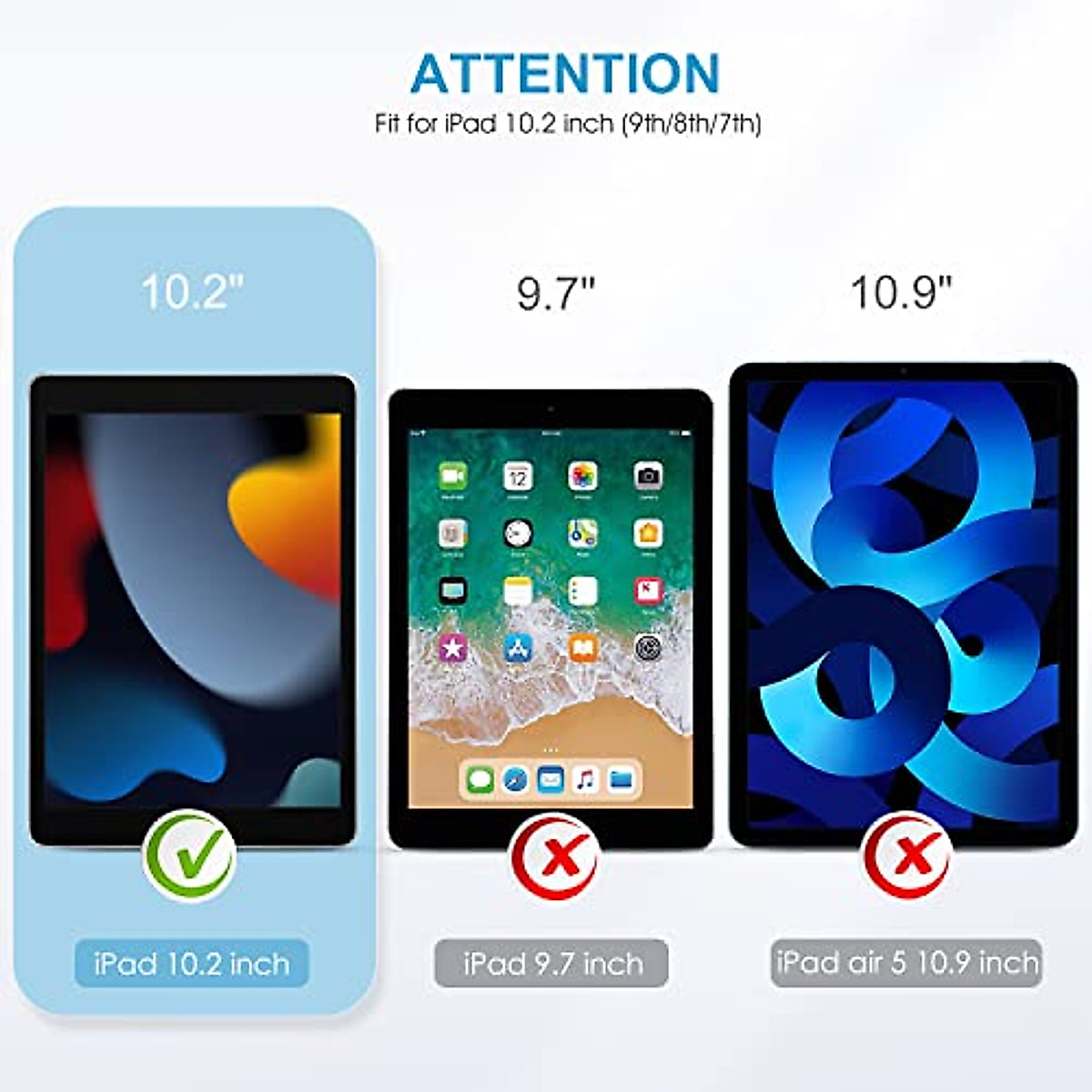 SPARIN 2 Pack Screen Protector for iPad 9th Generation 10.2 inch, Tempered Glass Compatible with iPad 9 (2021 Released)