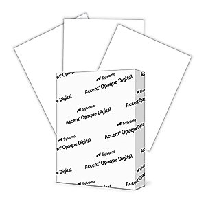 Accent Opaque White 8.5” x 11” Cardstock Paper, 80lb, 216gsm – 250 Sheets (1 Ream) – Premium Smooth Heavy Cardstock, Printer Paper for Invitations, Cards, Menus, Business Cards – 131482R