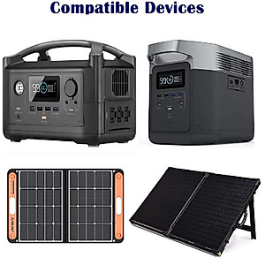 DC 8mm Female /DC7909 ToXT60 Female Connectors Adapter Connect Solar Panel for Lipo Battery Pack Compatible Portable Power Station River Delta and Solar Generator 1M/3Ft