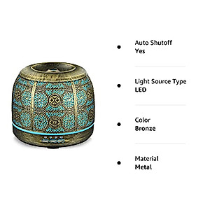 ARVIDSSON 500ml Essential Oil Diffusers for Large Room, Metal Diffusers for Essential Oils, Ultrasonic Aromatherapy Diffuser for Home Office, Gift for Women and Men