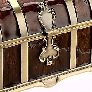 Hipiwe Vintage Jewelry Box Treasure Chest Box Trinket Box Large Ring Earrings Necklace Keepsake Gift Holder Case for Girls Ladies Women