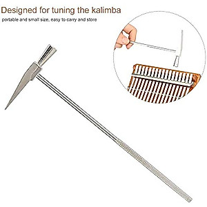 Liyafy Pack of 17 Keys Kalimba DIY Keys Bridge Kit with Tuning Hammer for DIY Kalimba Mbira Thumb Piano Repairing Parts