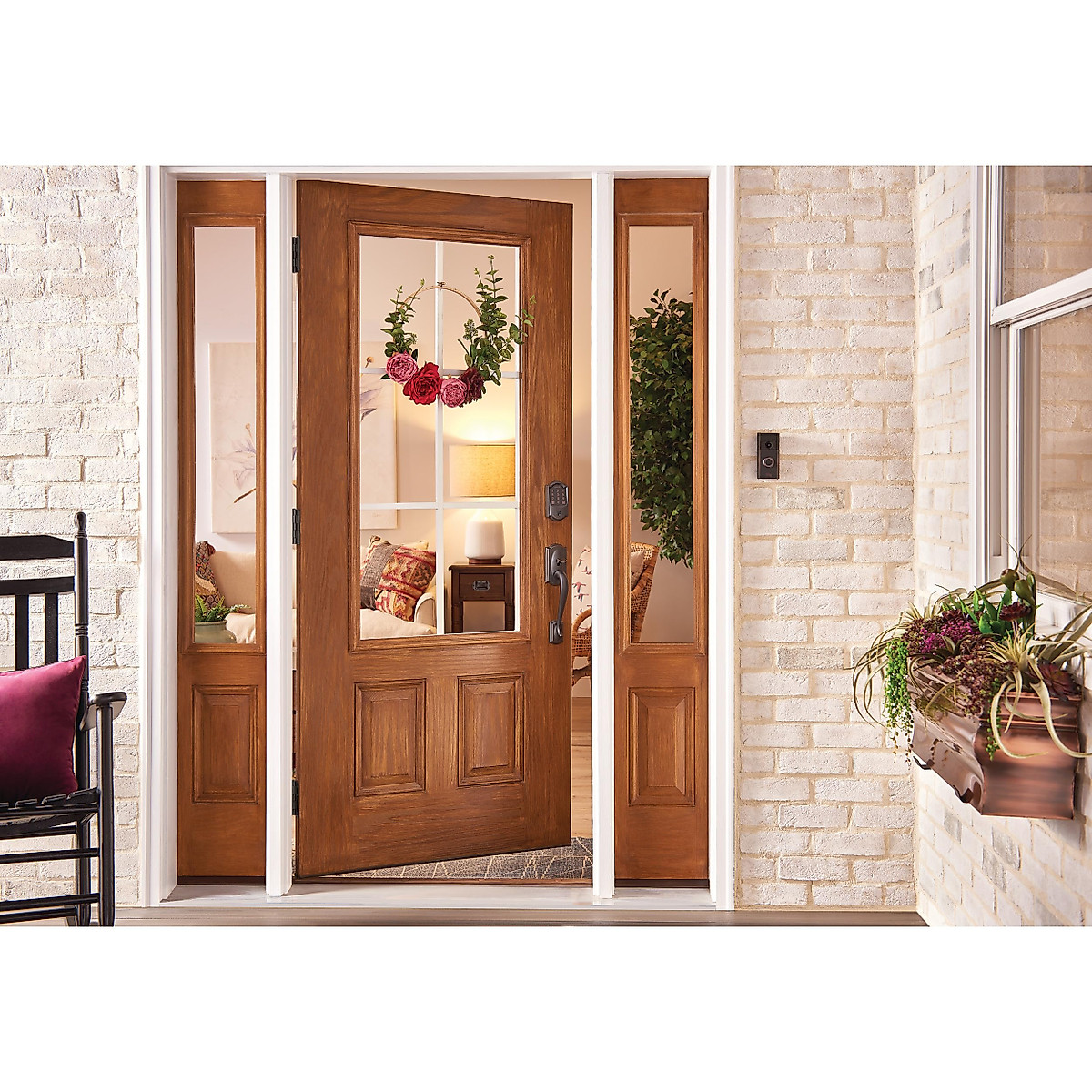 Schlage Encode Smart Wi-Fi Deadbolt with Camelot Trim in Aged Bronze