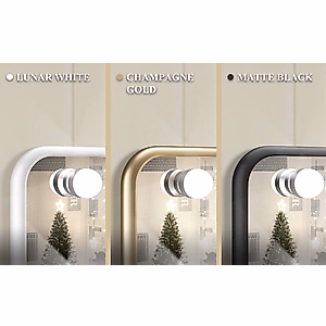 Keonjinn Gold Vanity Mirror with Lights, 15 Replaceable Bulbs Hollywood Makeup Mirror with 2 Replacement Bulbs, 3 Color Lights, Aluminum Metal Frame, USB Charging Port, 23" x 18" Large Lighted Mirror