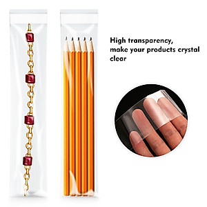 Tantanle 200 Pcs Pretzel Rod Bags, Self Sealing Pretzels Individual Bags, 2x10 Inches Cookie Bags With Seal, Cellophane Bags for Pretzel Rods, Candies, Chocolate