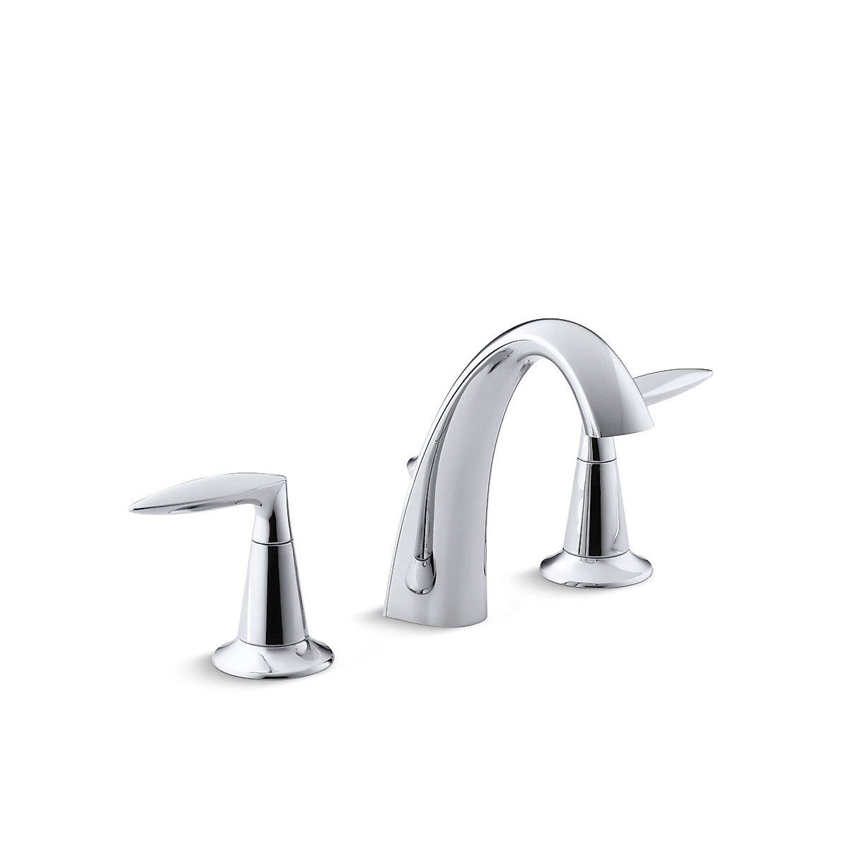 KOHLER K-45102-4-CP Alteo 2-Handle Widespread Bathroom Faucet with Metal Drain Assembly in Polished Chrome