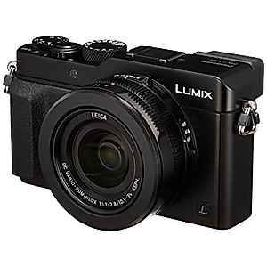 Panasonic Lumix DMC-LX100 Digital Camera, 12.8MP, 3.0-Inch Display, 24-75mm Leica DC Vario-Summilux f/1.7-2.8 Lens, 4K Ultra HD Video, HDMI/USB, Wi-Fi, NFC (Black) - International Version