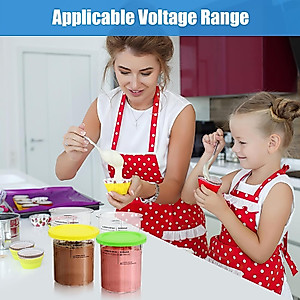 Containers Replacement for Ninja Creami Pints and Lids 4 Pack, Ninja Creami Deluxe NC501 NC500 Series Ice Cream Makers Containers, Reusable Creami Pint Containers with Leak Proof Lids, Dishwasher Safe