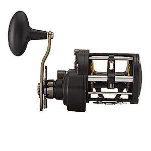 Penn 1481307 Fathom Ii Level Wind Saltwater Casting Reel, 20, 5.1 Gear Ratio, 30" Retrieve Rate, 5 Bearings, 30 lb Max Drag, Right Hand, Black Gold