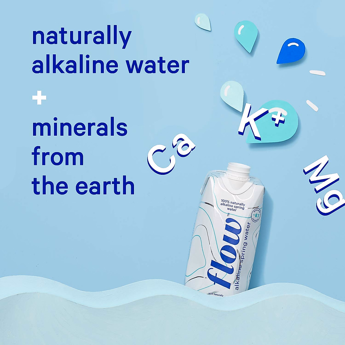 Flow Alkaline Spring Water - Refreshing Taste Of Natural Alkaline Water With Natural Electrolytes, Eco-Friendly Packaging, Non-GMO And BPA-Free. Unflavored. 24 Pack of 11.1 FL Bottles