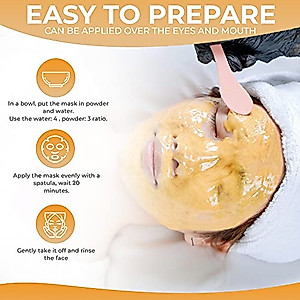 Balvilvi Jelly Mask for Skin Care - 24K Gold Gel Face Mask for Instant Hydration - Jelly Face Mask Peel Off - Facial Skin Care Product for Smoothing, Moisturizing, Cleansing