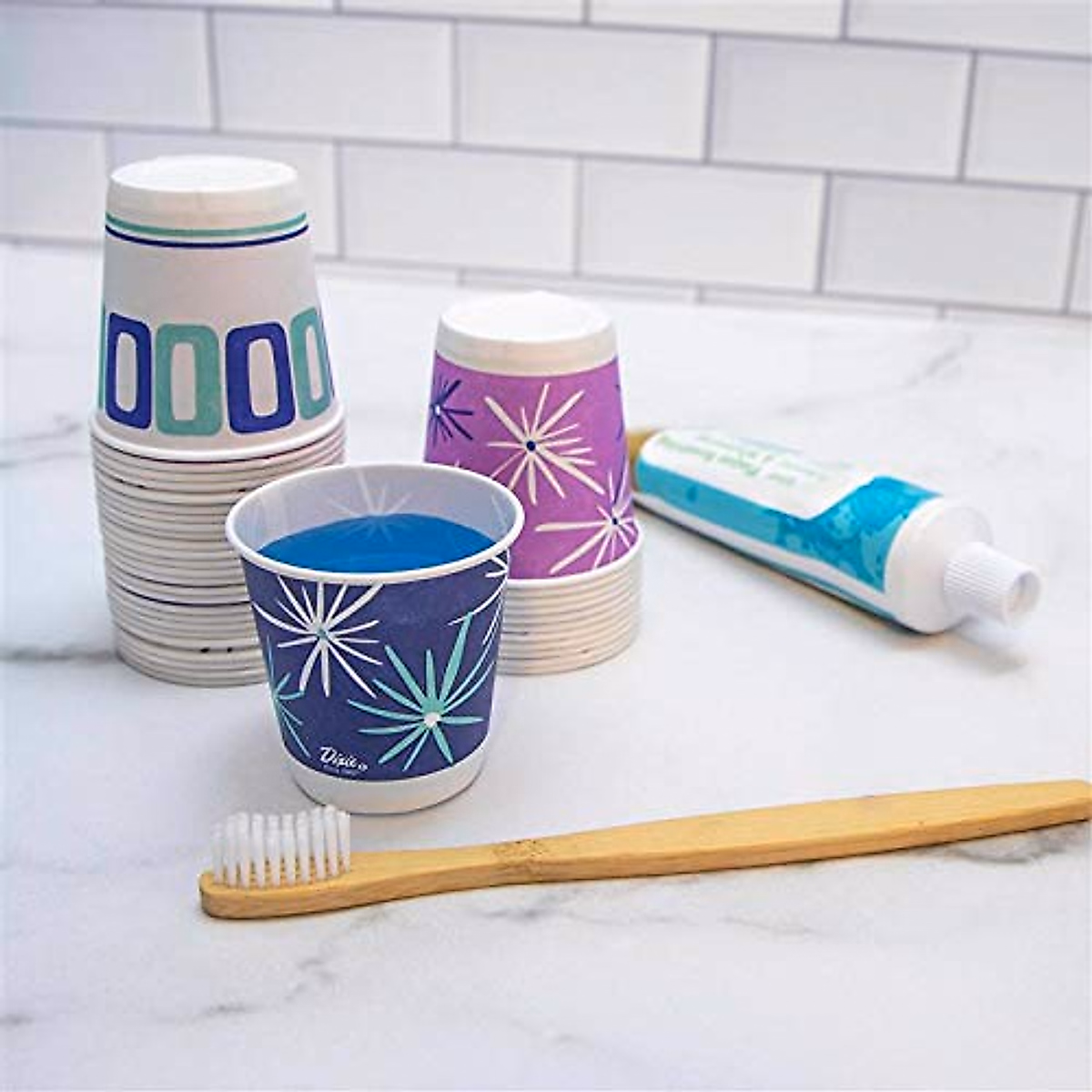 Dixie Paper Bath Cups, 3oz Cups, 400 Count (Pack of 1), Colors/Styles Vary