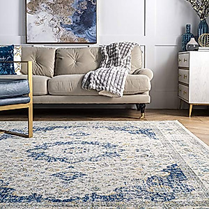 nuLOOM Persian Verona Distressed Area Rug, 3' x 5', Blue