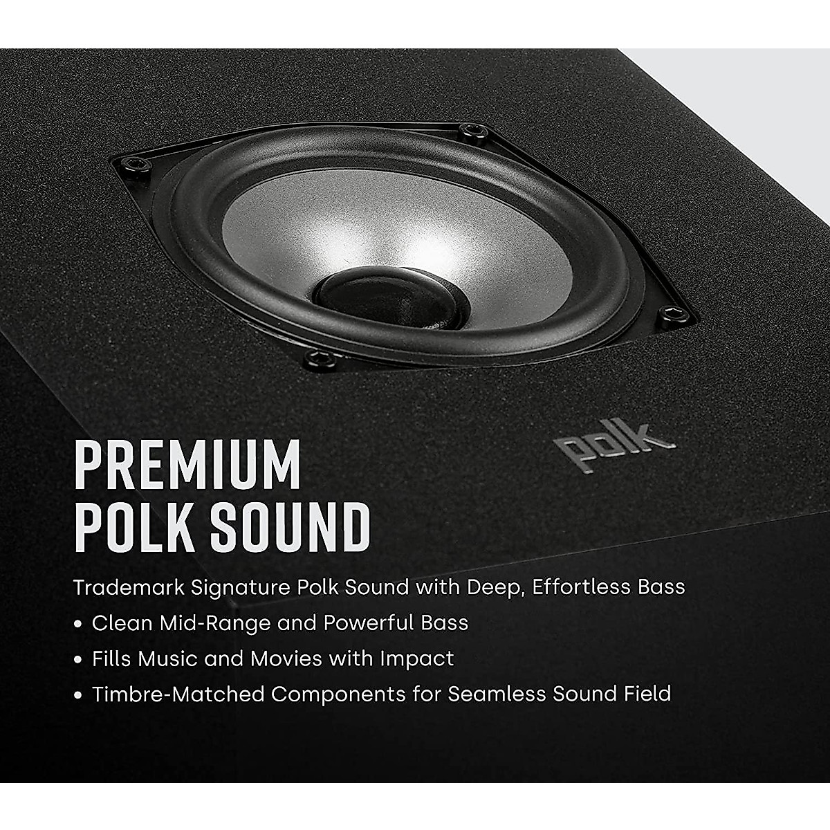 Polk Dolby Atmos Home Theater System Bundle with Denon AVR-S570BT