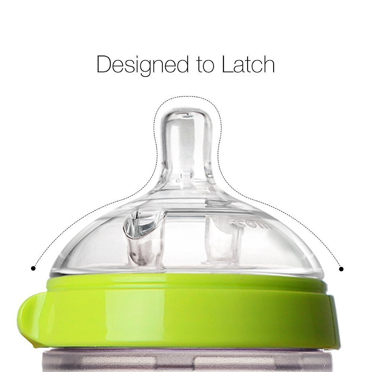 Comotomo Baby Bottle, Green, 8 Ounce, 4 Count (2 Pack)