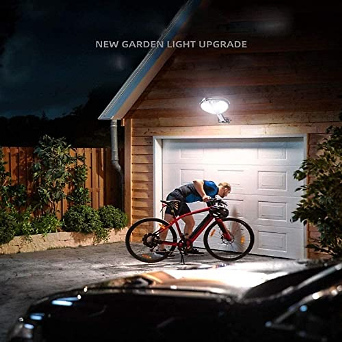 OAQZGBVK 2Pack Super Bright Solar Street Lights Outdoor with Remote Wireless IP65 Waterproof LED Security Light for Road Yard Parking lot and Garage