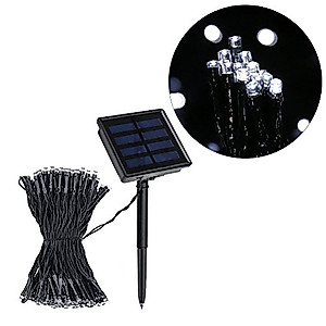 balacoo Christmas Lamp- Solar Powered String Lights Fairy Outdoor String Decorative Lights 72ft 200 LED Solar Ambience Starry Lights for Outdoor Garden Home Wedding Christmas Party Waterproof (White)