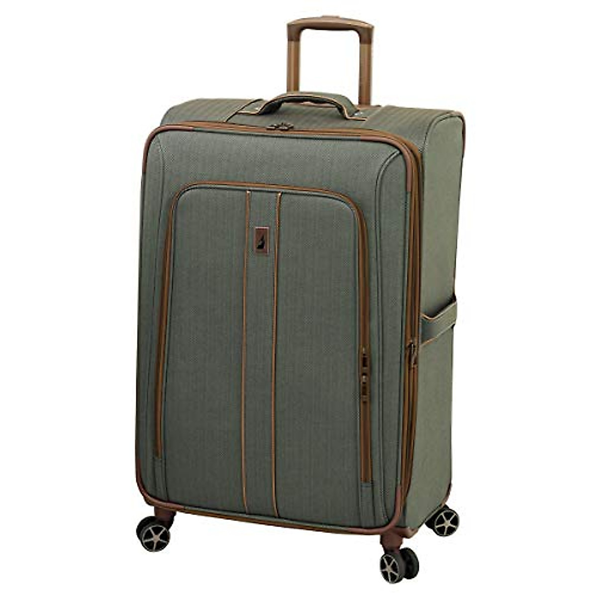 LONDON FOG Newcastle Softside Expandable Spinner Luggage, Slate Bronze, 4 Piece Set