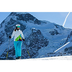 Giro Moxie Ski Goggles - Snowboard Goggles for Women & Youth - White Core Light Strap with Grey Cobalt/Yellow Lenses