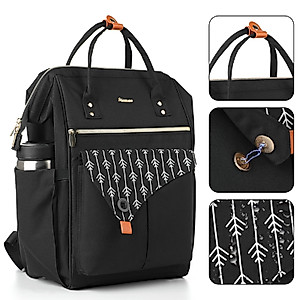 MOMUVO Travel Backpack for Women Laptop Backpack 15.6 Inch,School College Bookbag Work Bag with USB Charging Port,Casual Daypack Teacher Backpack Pink Grey