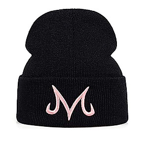 Jun New Brand Majin Buu Winter Hat Cotton Knitted Hat Knitted Beanie Hat for Pink Black (Pink)