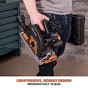 Evolution Power Tools R185CCS 7-1/4" TCT Multi-Material Cutting Circular Saw, 7-1/4", Orange