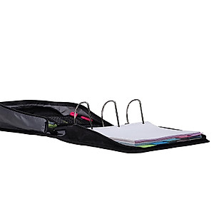 Case-it The King Sized Zip Tab Zipper Binder - 4 Inch D-Rings - 5 Subject File Folder - Multiple Pockets - 800 Sheet Capacity - Comes with Shoulder Strap - Red D-186