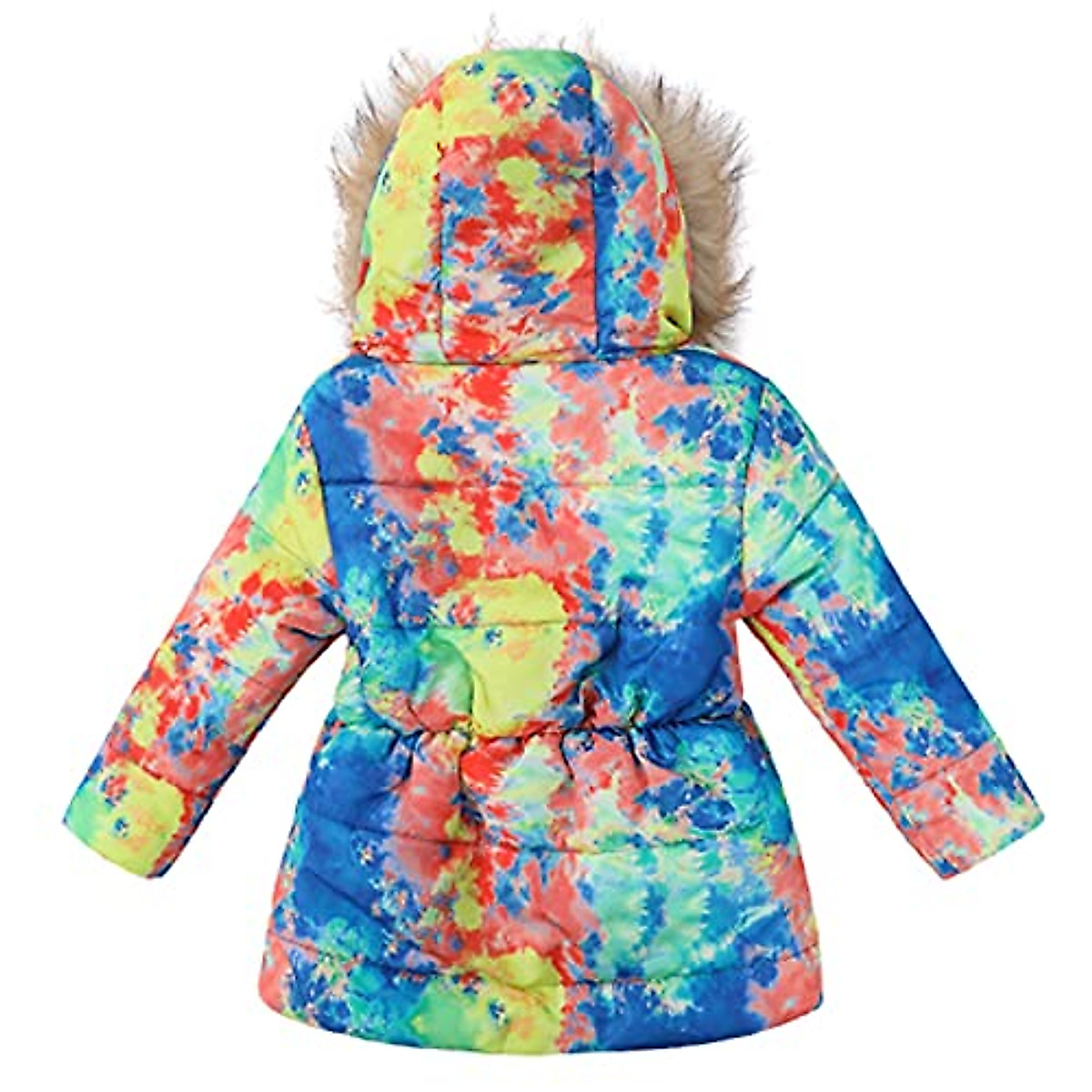 Girls Little Long Quilted Padded Light Puffer Coat Hooded Windproof Outwear Down Coat Overcoat Cotton Shiny Jackets