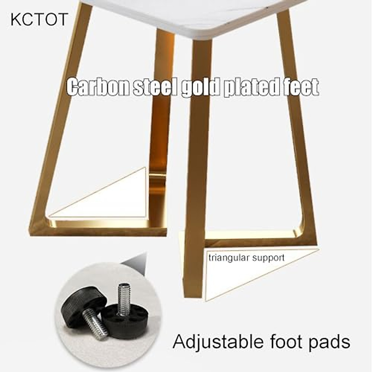 KCTOT Office Reception Round Table and Chair Set,High Density Sponge Cushion,Negotiation Table and Chair Set,Conference Room Table,Imitation Marble Wood Desktop (Color : A)