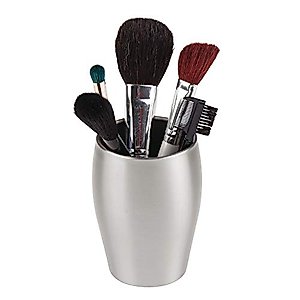iDesign 28320 Avery Brushed Stainless Steel Bathroom Tumbler Cup - 3" x 3" x 4.06"