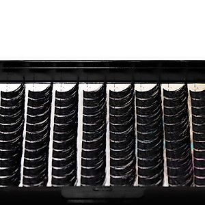 Dedila 120 Clusters Individual False Eyelashes Wide Stem D Curl Handmade Dramatic Black Soft and Light 5D Volume Eye Lashes Extensions Thick Base Women Girls Beauty Tools (14mm)