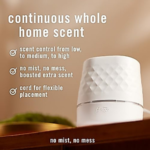 Febreze PLUG Scent Booster Starter Kit, Oil Diffuser, Air Freshener Plug In, Continuous Scent Device + 2 Downy Calm Refills