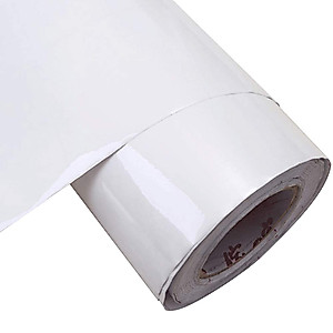 YIZUNNU White Self Adhesive Contact Paper 24x98 Inch,Vinyl Peel and Stick Roll Wallpaper Wall Stickers for Kitchen Cabinets Furniture Film Home Wall Decoration